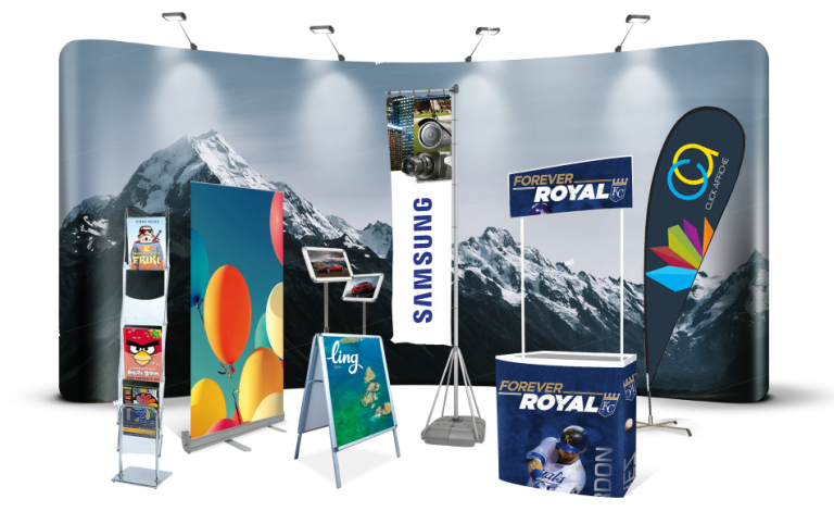 Roll screen Backing curvo modulos pvc - Display Publicitarios